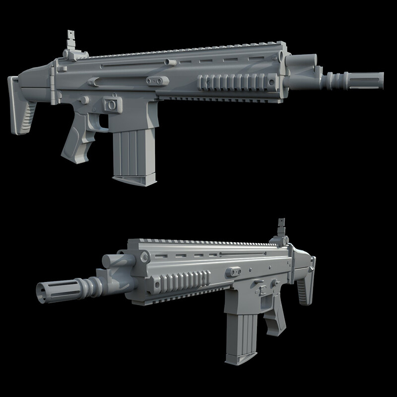 ArtStation - FN SCAR - Asset LowPoly Game Ready