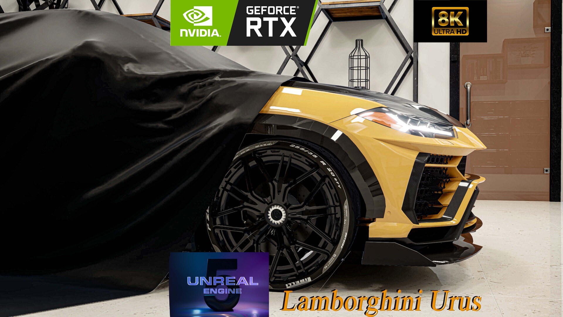 ArtStation - Lamborghini Urus: Dealership | Part 1 - but in 8k 60 fps! | UE5 RTX Real-Time render