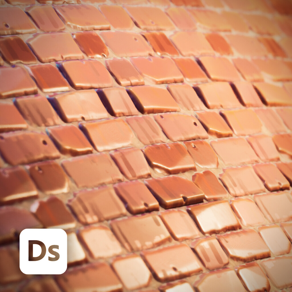 ArtStation - Stylized Bricks and Trim Wall