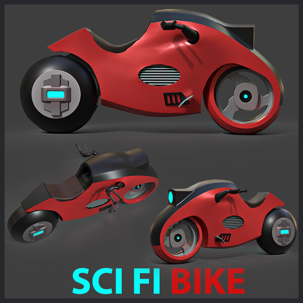 ArtStation - Sci-fi Bike Game Ready 6