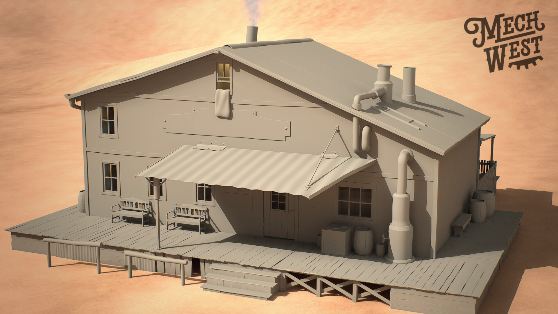 ArtStation - MechWest - Modular Boardwalk System