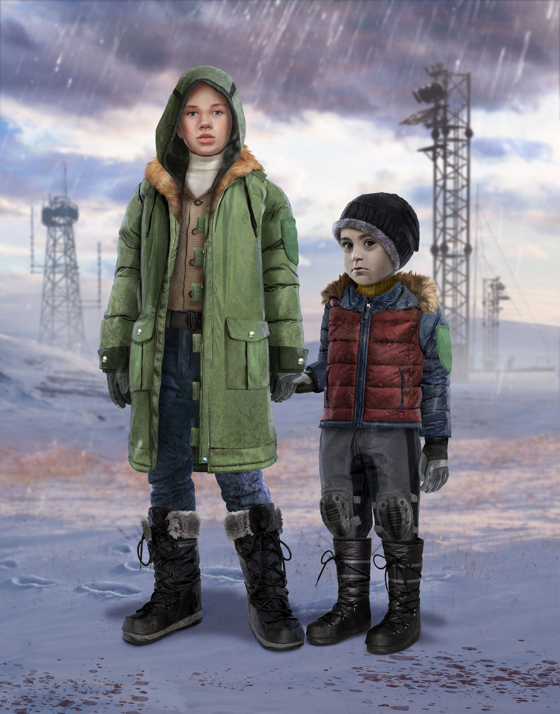 ArtStation - Post Apocalyptic Brothers - Costume Illustration