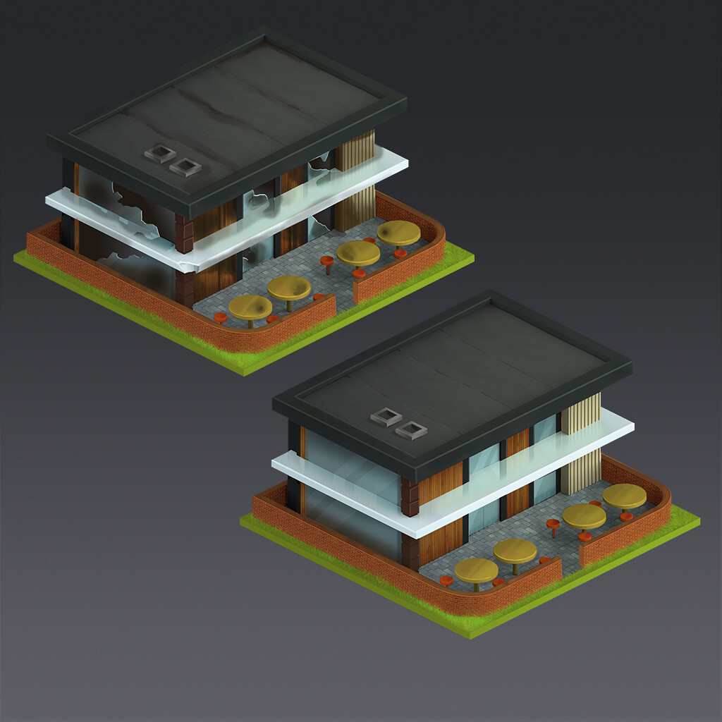 ArtStation - The Isometric Cafe