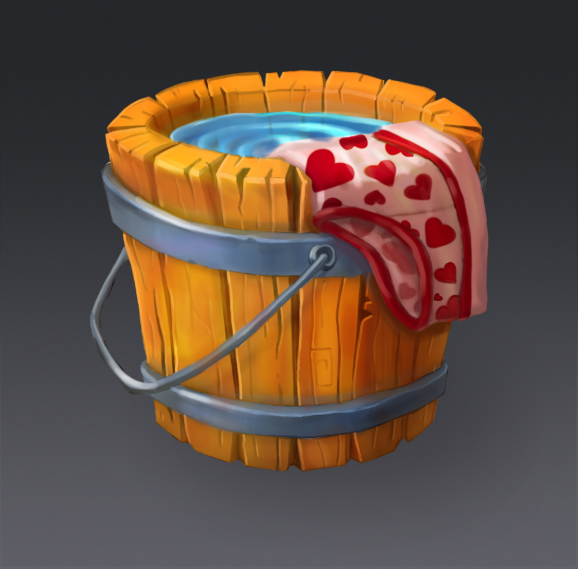 ArtStation - Valentine's bucket(props)