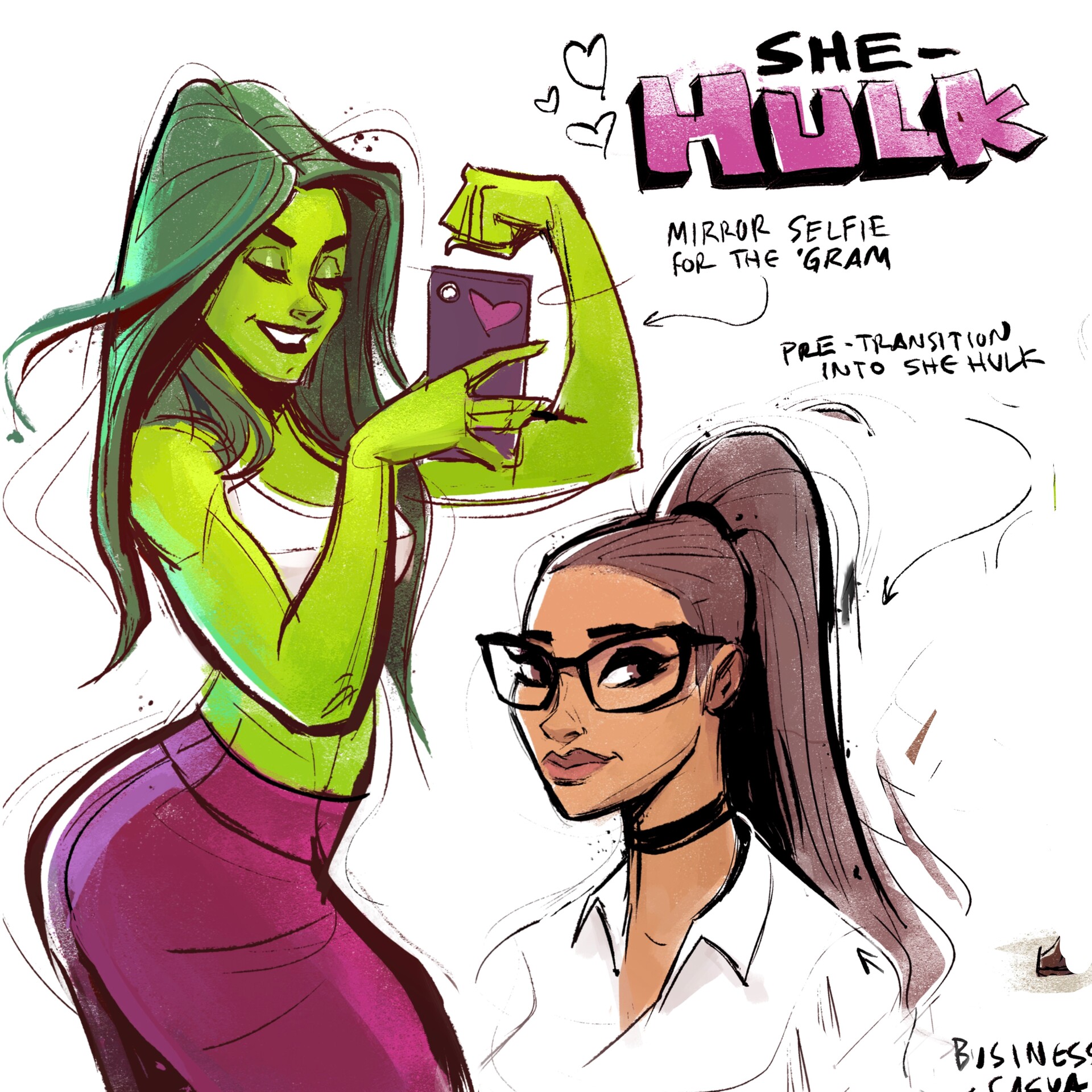ArtStation - She-Hulk Sketches