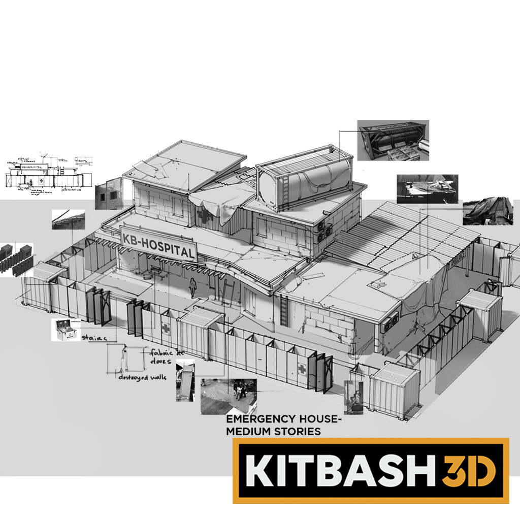 ArtStation - Warfare Kit - Kitbash3D (Concept Phrase)