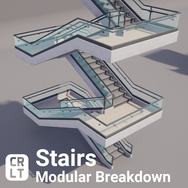 ArtStation - CRLT - Modular Breakdown - Stairs