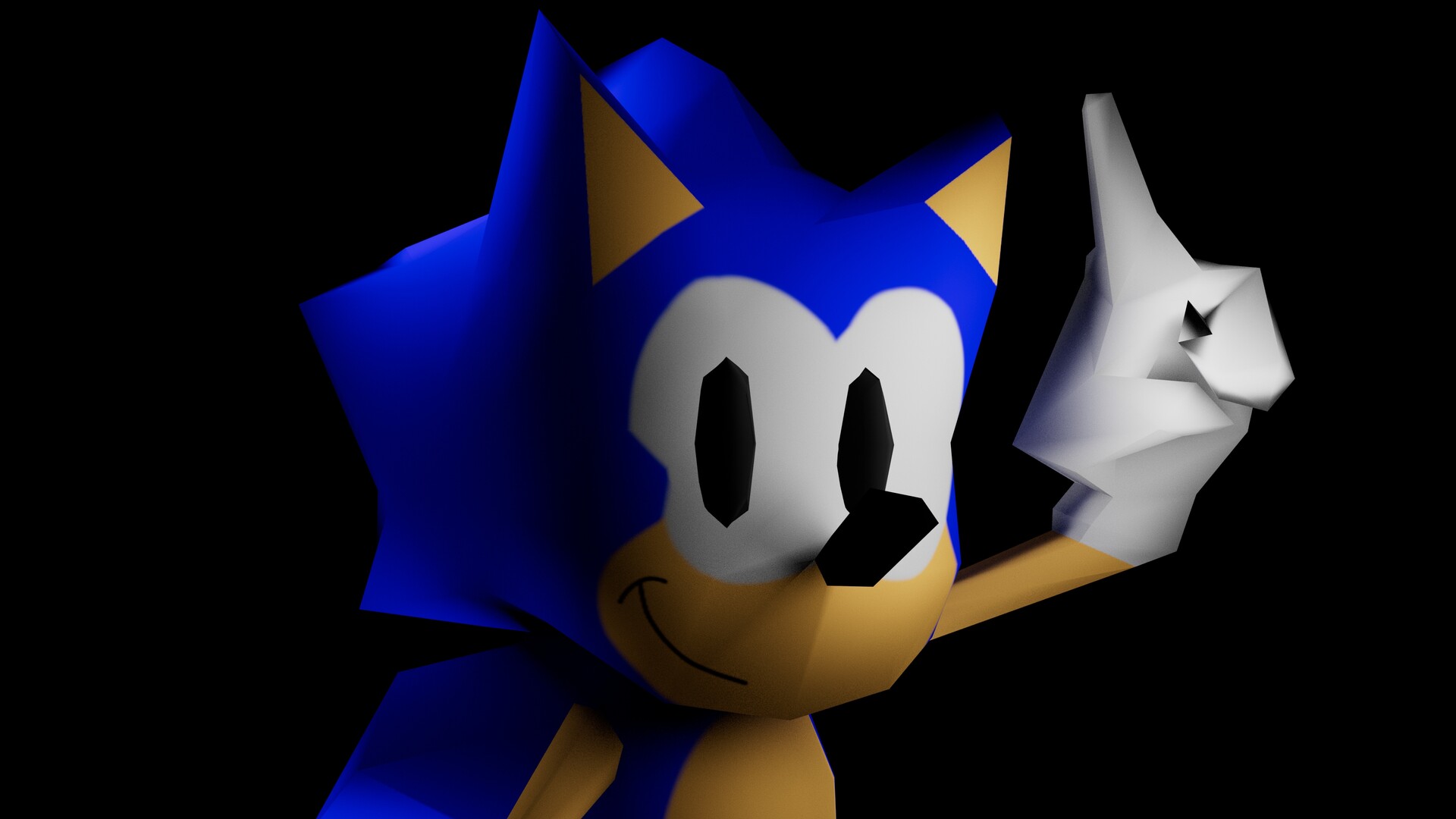 ArtStation - Low-Poly Modeling Practice - Sonic Animation