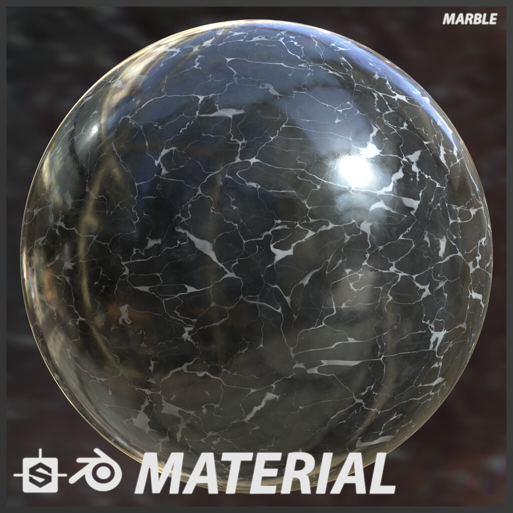 ArtStation - Marble Substance 3D designer To Blender (Black Marble)