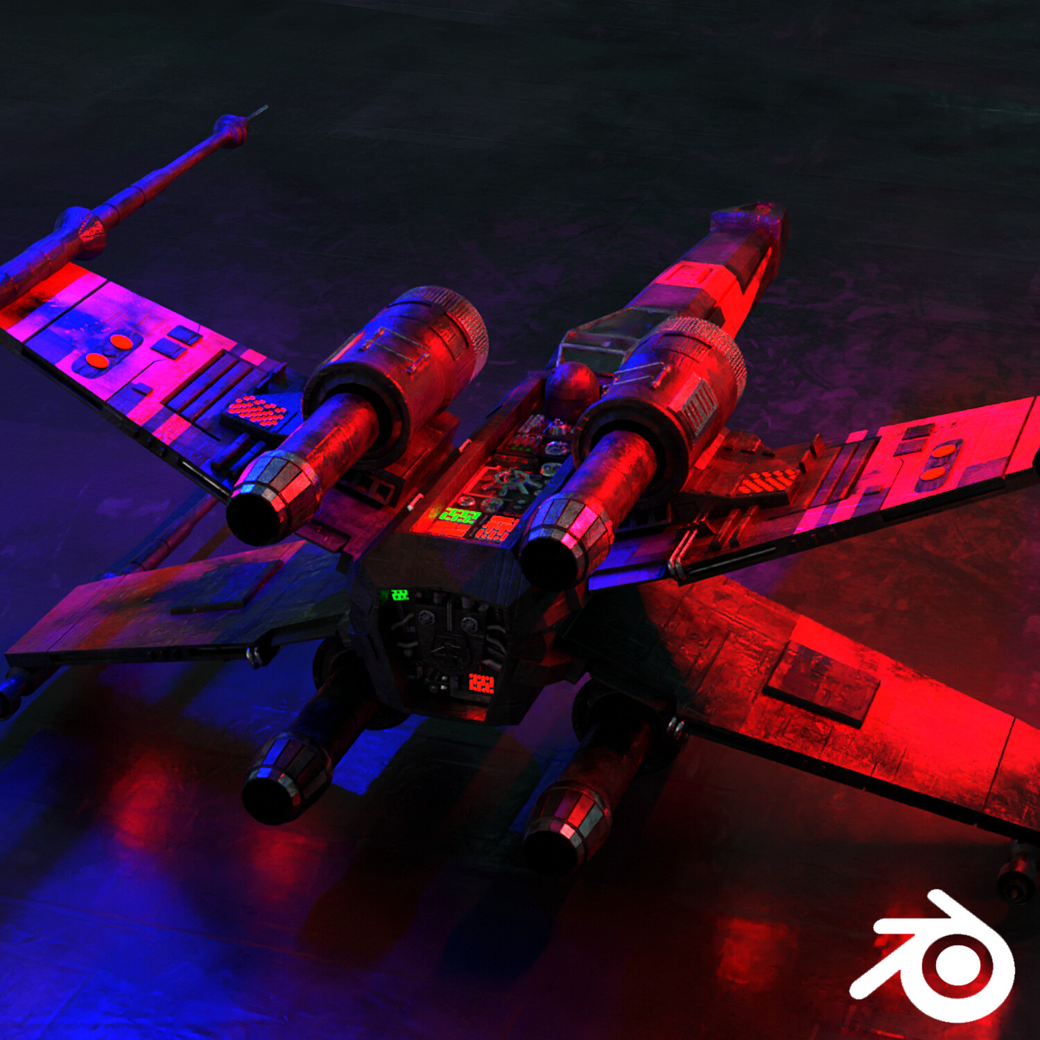 ArtStation - T-70 X-wing starfighter Black+Red