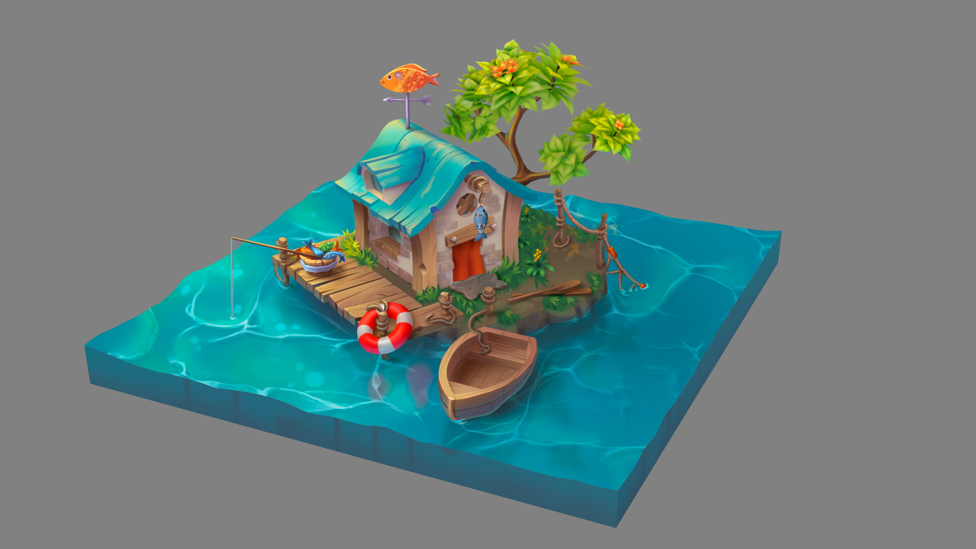 ArtStation - Kitty_House ( 1-st part from my project)