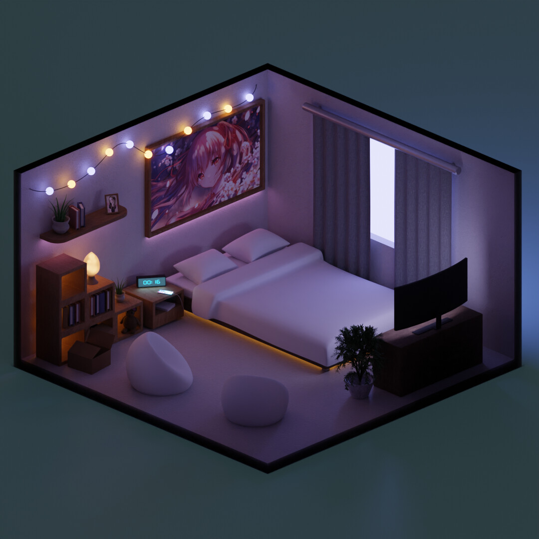 ArtStation - Rendered Illustration Of a Cozy Room
