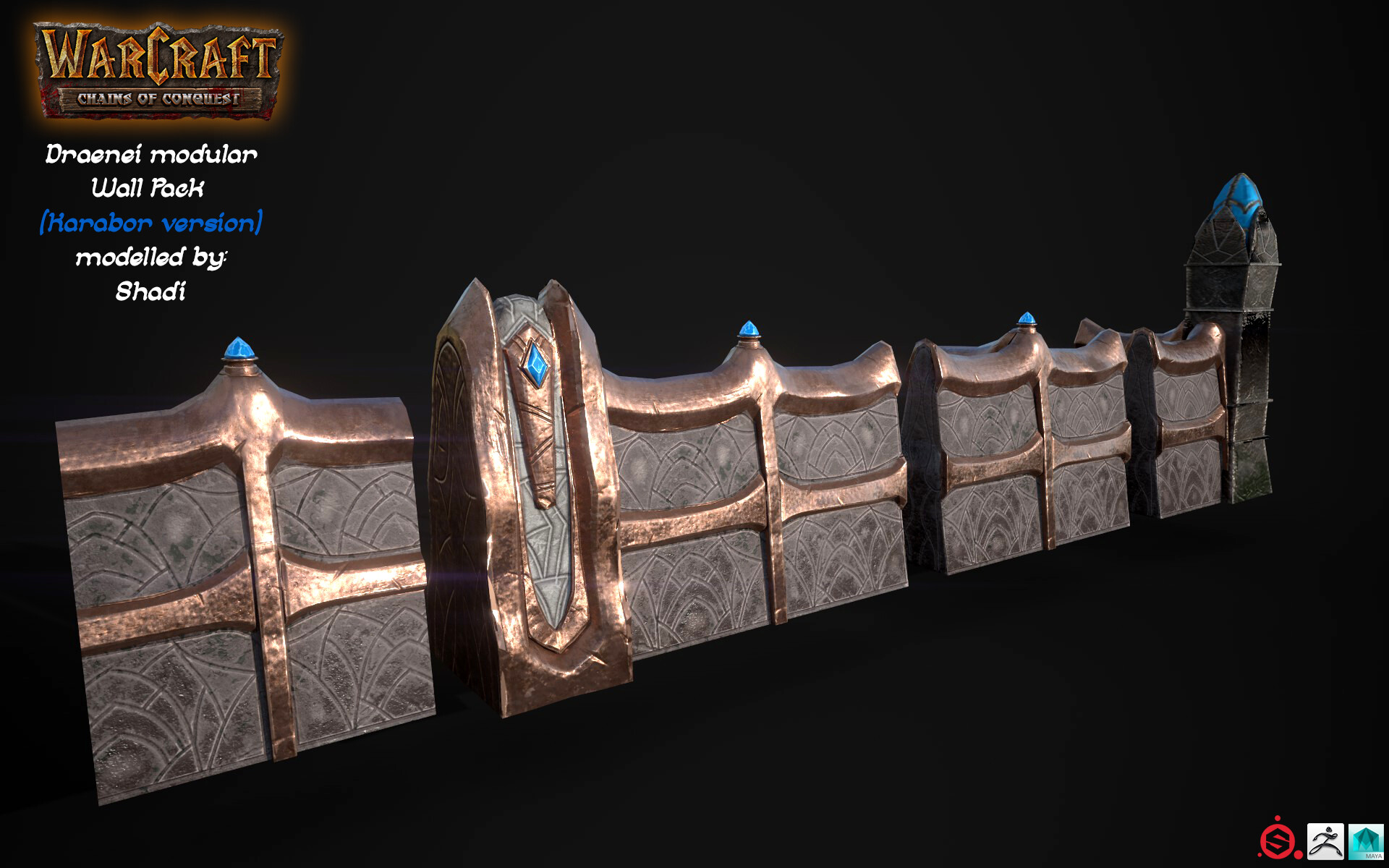 Shadi Al-Abadi - Draenei - Karabor modular wall kit - 3D Preview