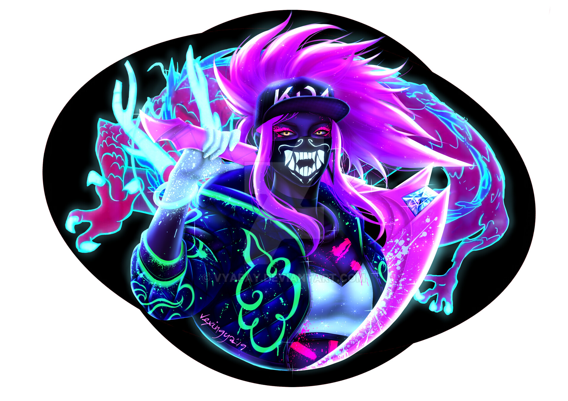 ArtStation - K/DA Akali Sticker Design