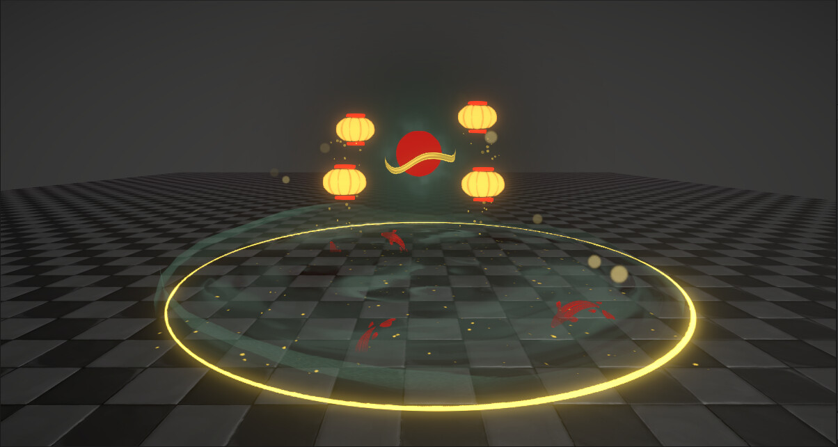 ArtStation - Stylized VFX Chinese lantern