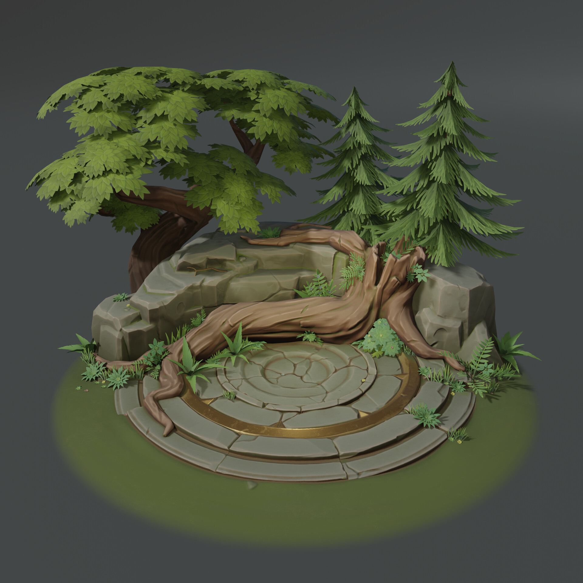 ArtStation - Stylized Ruins - Moba Spawn Point