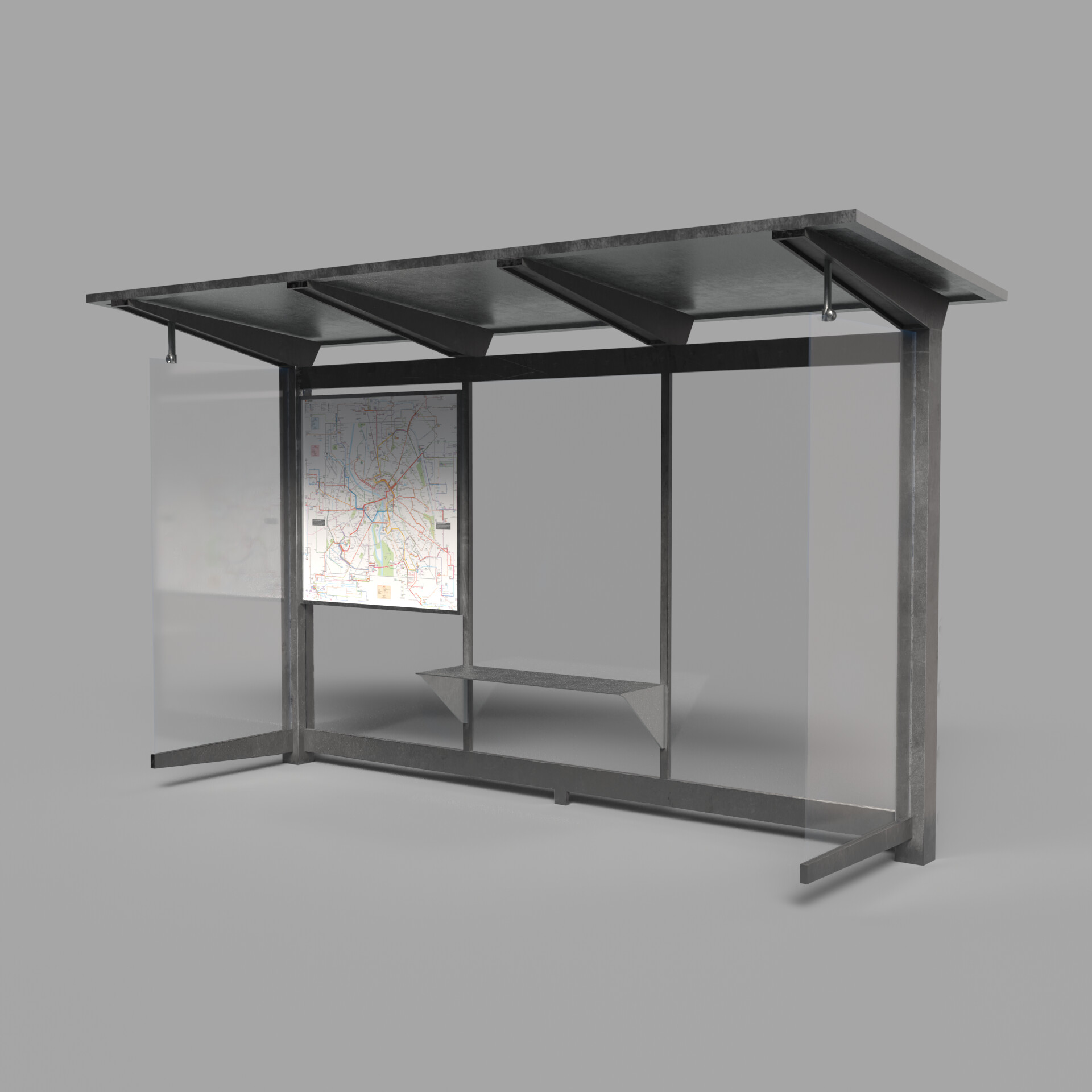 ArtStation - Bus shelter