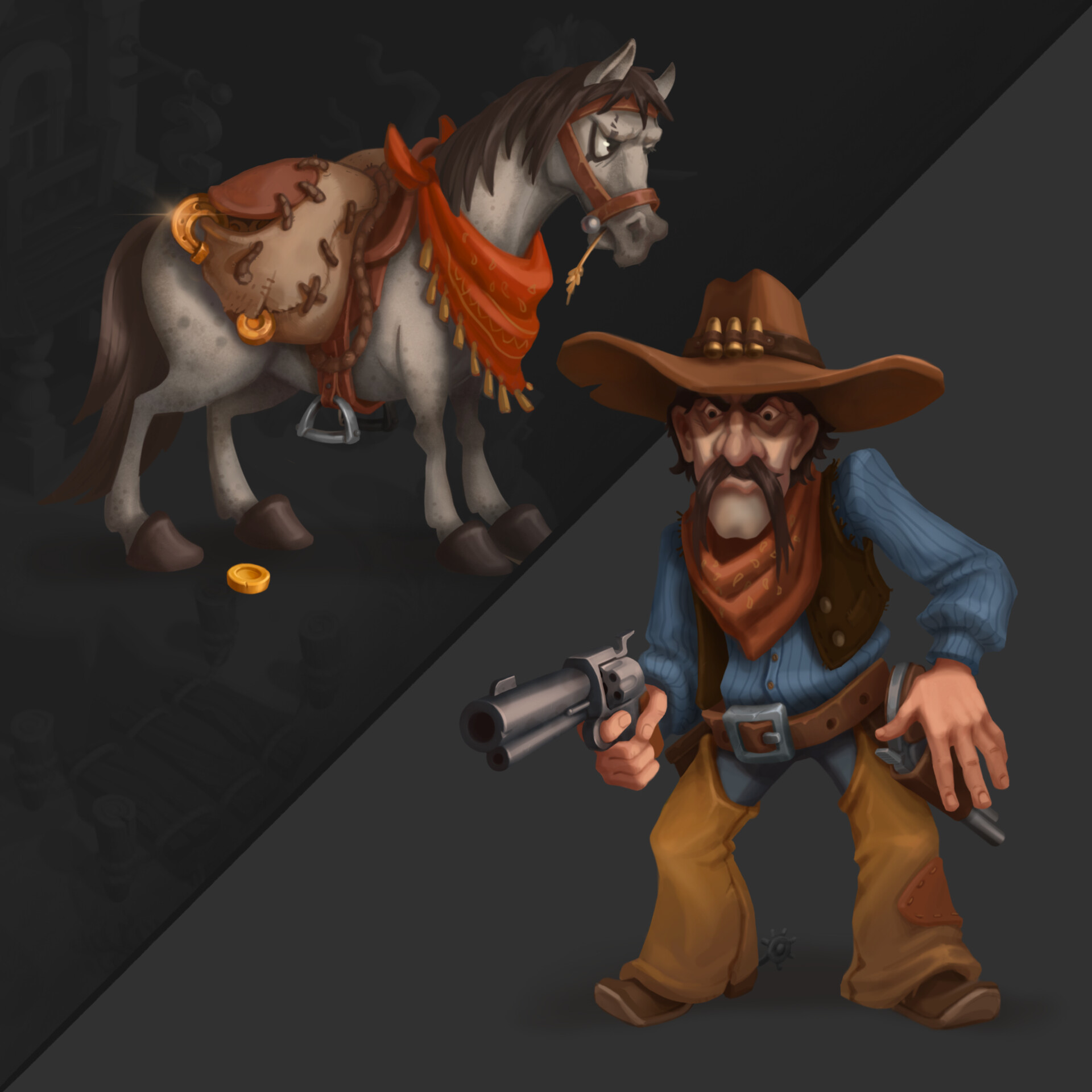 ArtStation - Personal project. Wild west. Characters design.