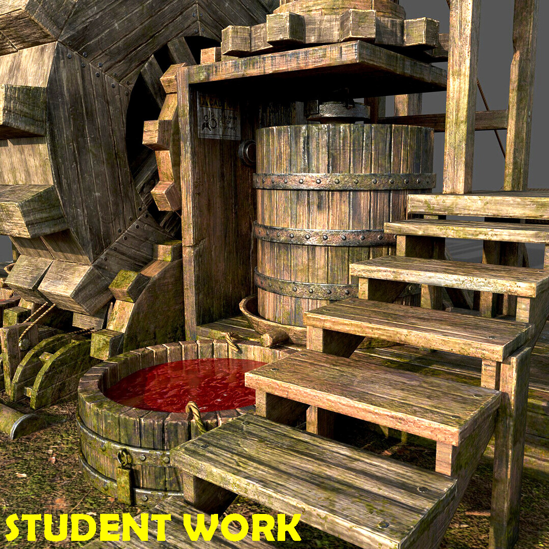 ArtStation - Medieval Wine Presser