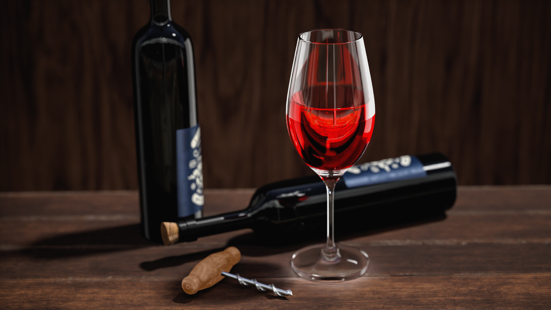 ArtStation - Wine Setup 3D
