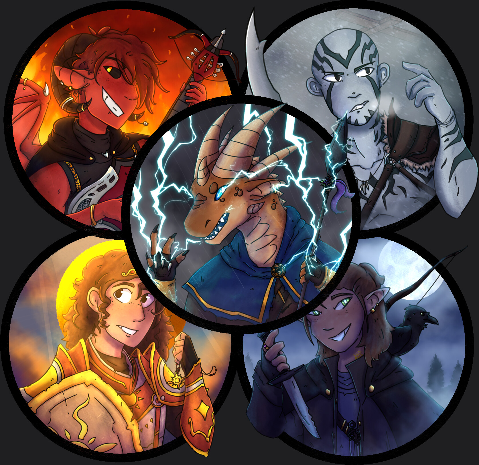 ArtStation - Planeswalker Party Tokens - D&D Character Art