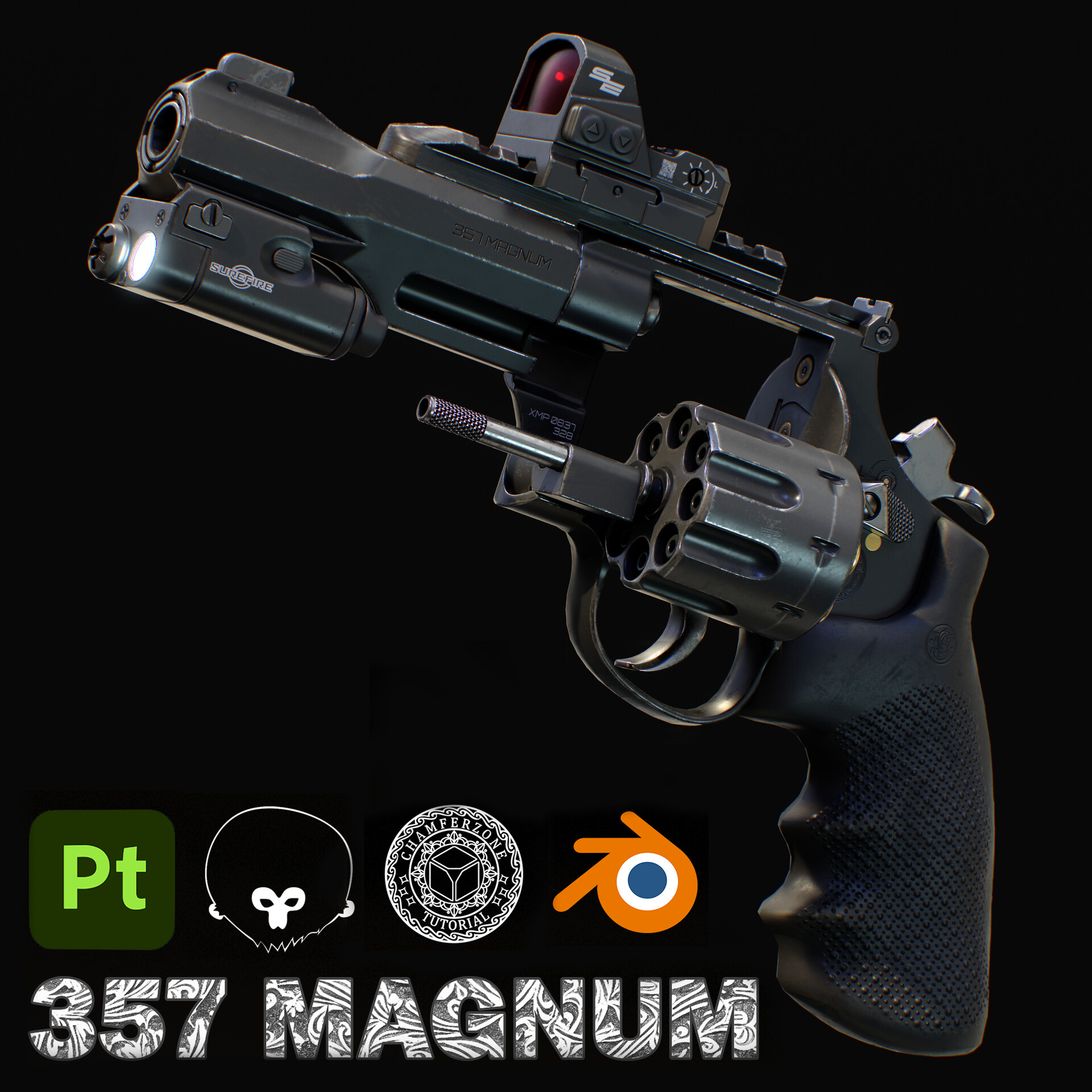 ArtStation - Smith & Wesson Military & Police R8 357 Magnum