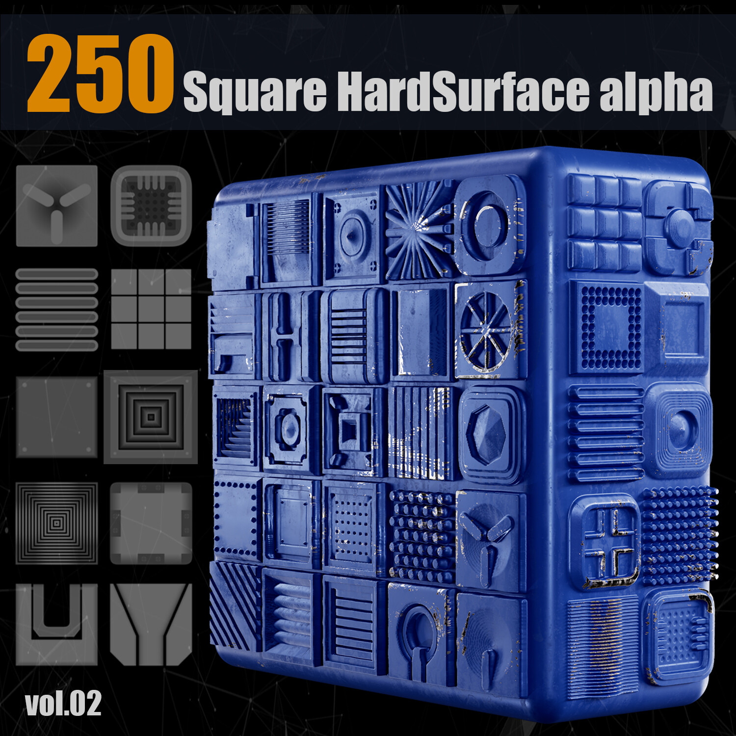 ArtStation - 250 4K Square HardSurface Alpha_VOL.02
