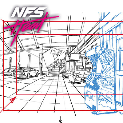 ArtStation - NFS HEAT - Garage Storyboard Backgrounds