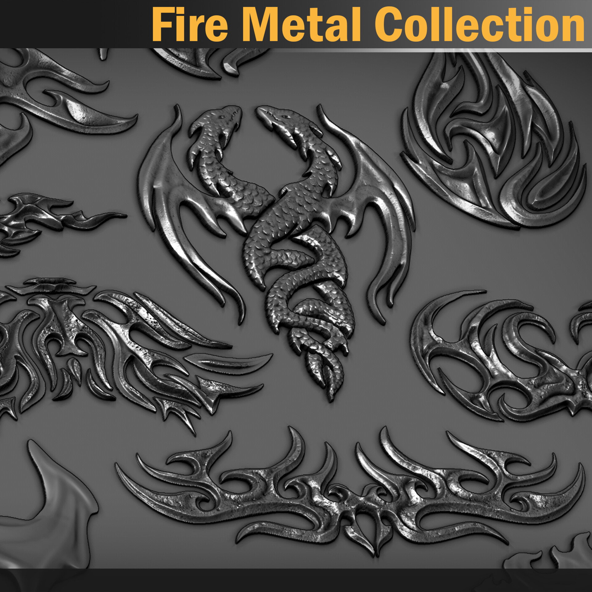 ArtStation - Fire Metal Alphas