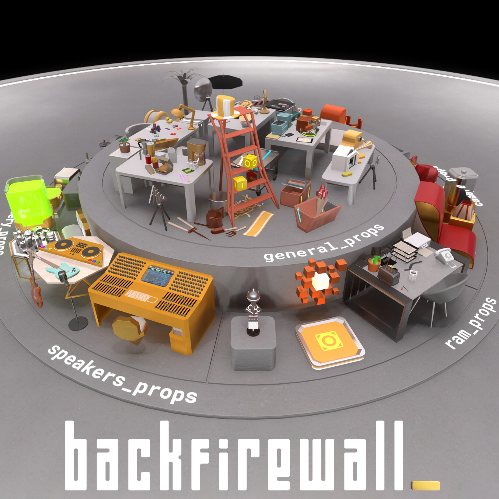 ArtStation - Backfirewall_ - Prop sets