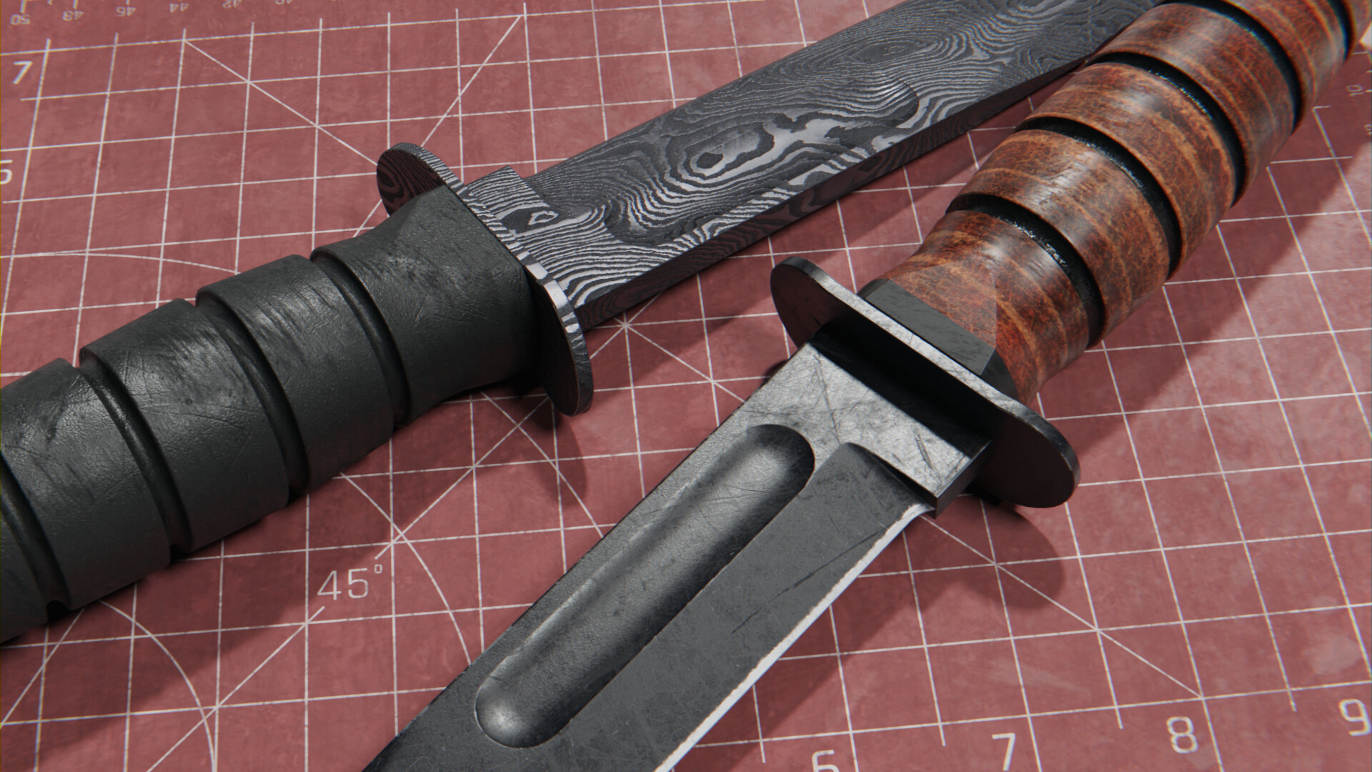 ArtStation - KABAR Combat Knife with Skins!