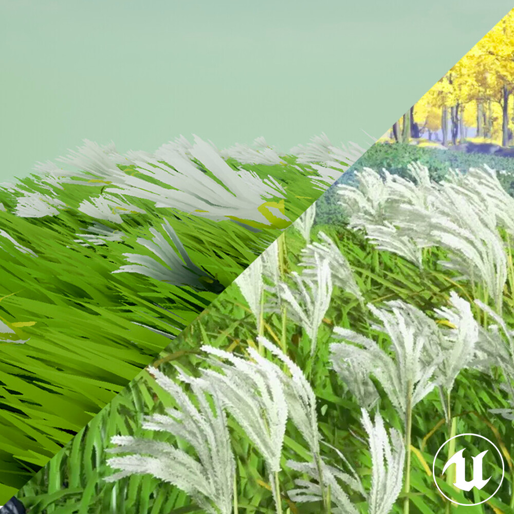 ArtStation - Stylised Tall Grass - Ghost of Tsushima inspired