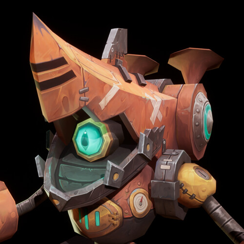 ArtStation - Robot - hand painted 3d modeling