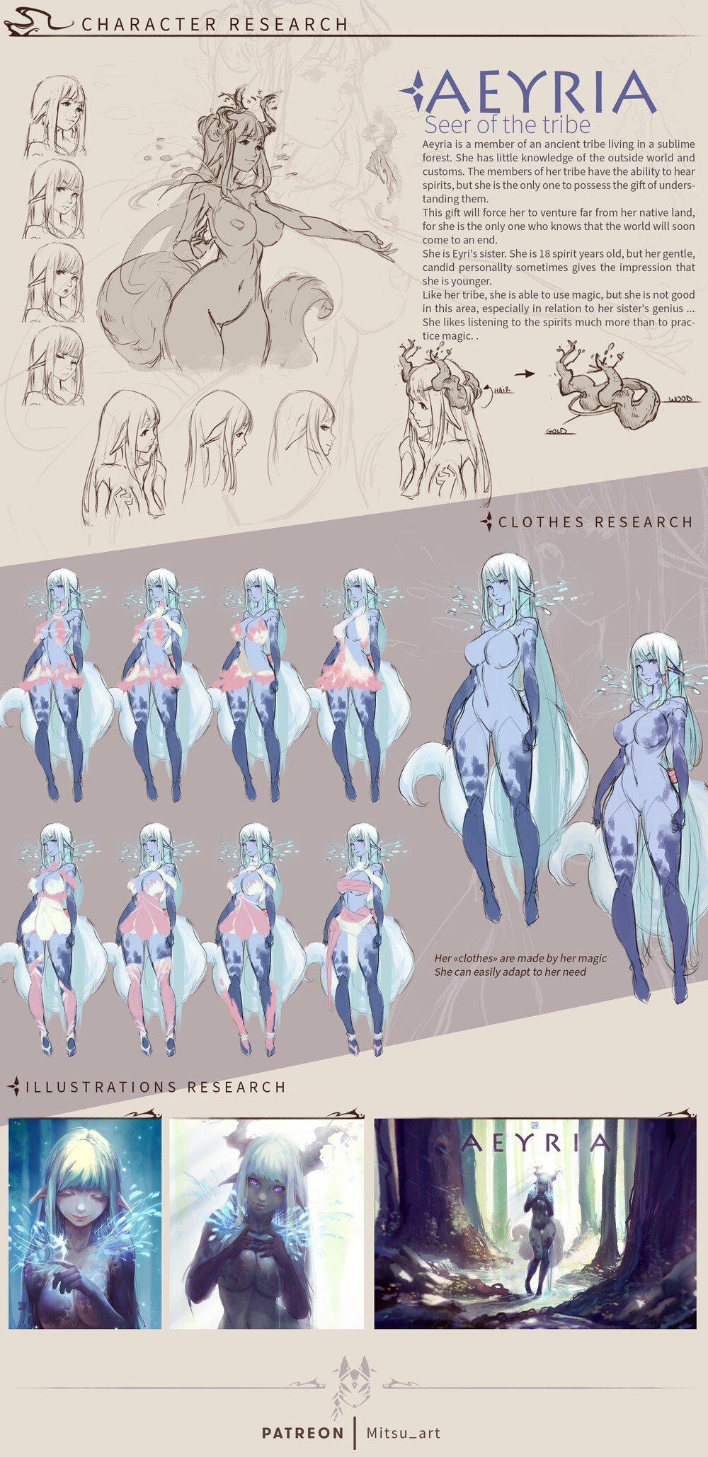ArtStation - AEYRIA Character research (OC)