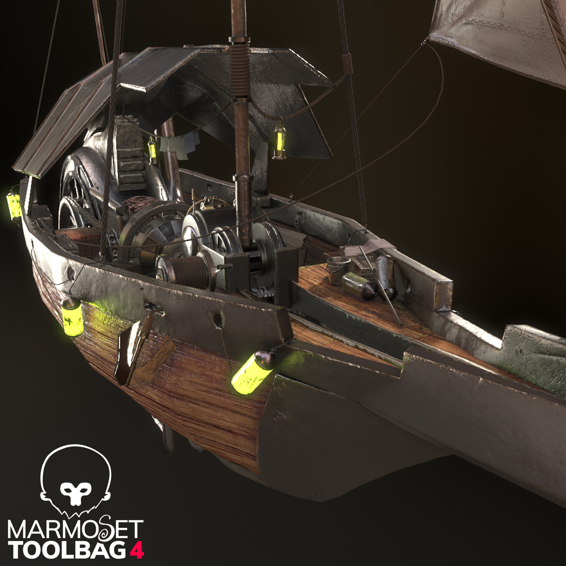 ArtStation - Water wheel steam boat