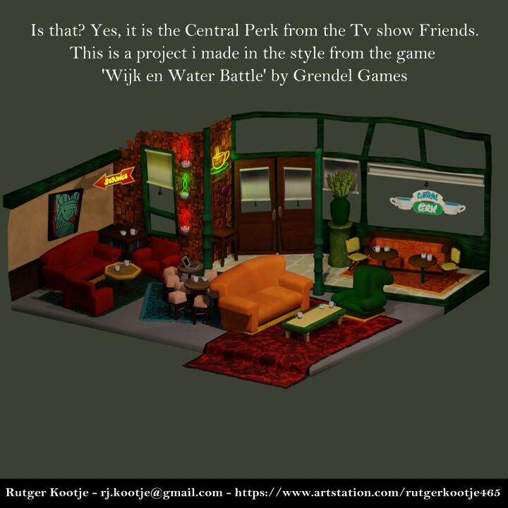 ArtStation - Central Perk from the show Friends.