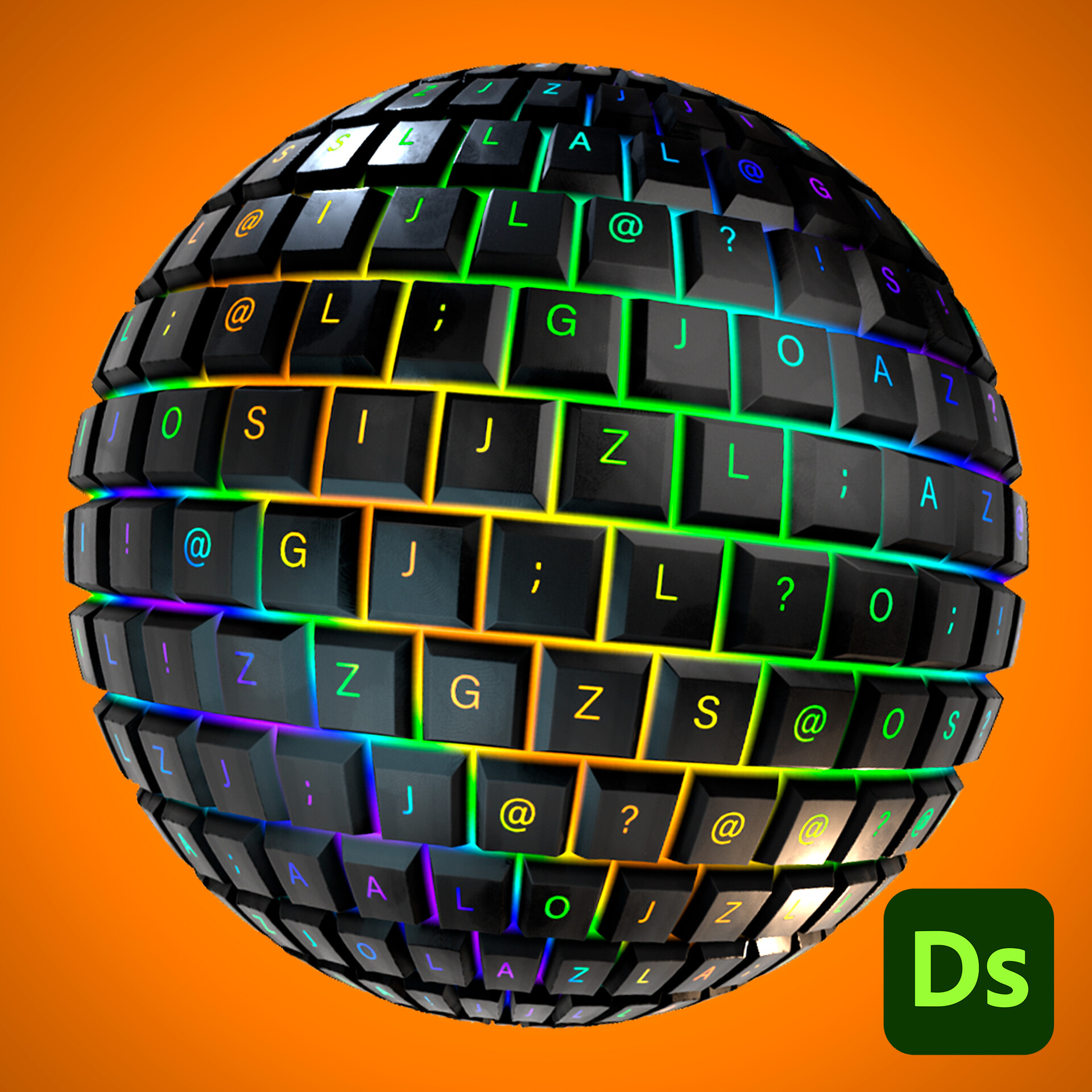 ArtStation - RGB keyboard material