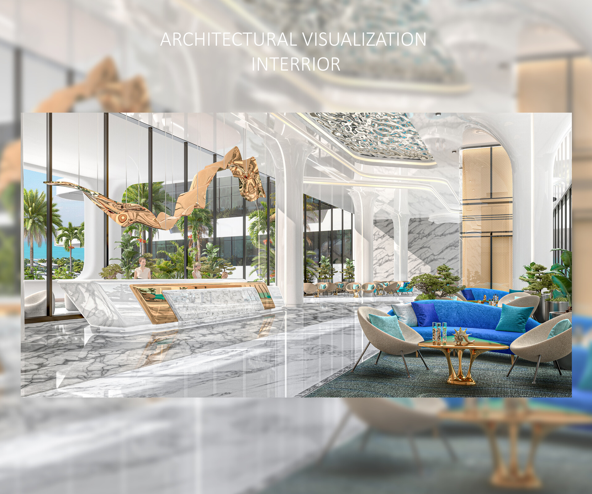 ArtStation - Hotel Lobby Interior.