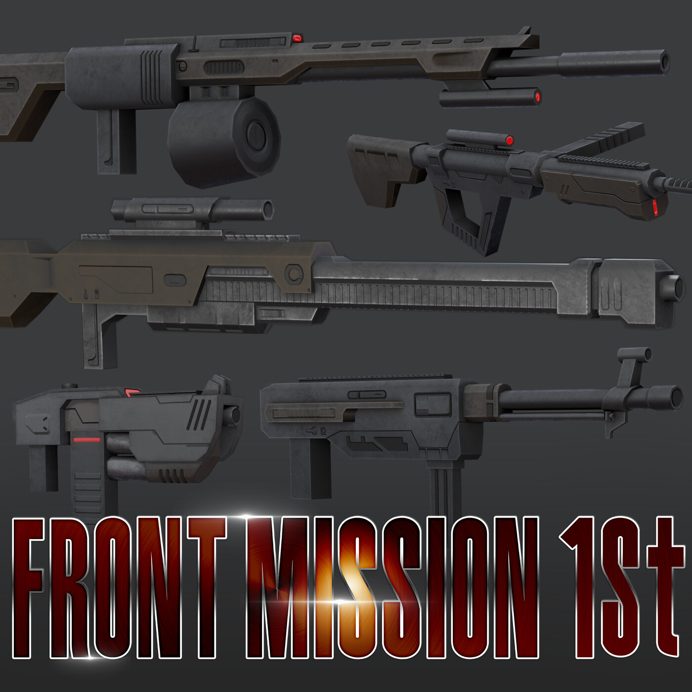 ArtStation - Front Mission 1st | Weapons