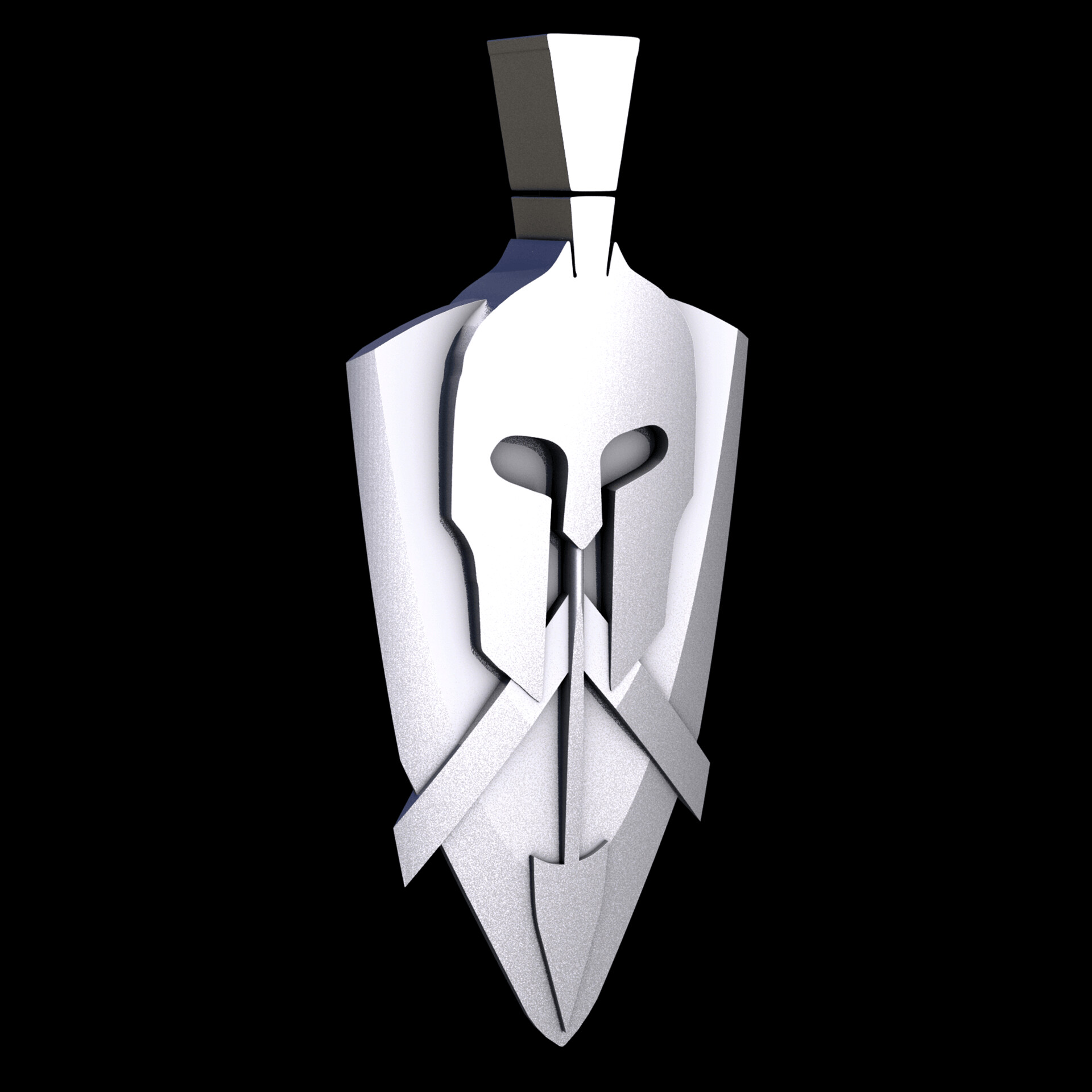 ArtStation - Spartan Soldier Guitar Pick (Metal)