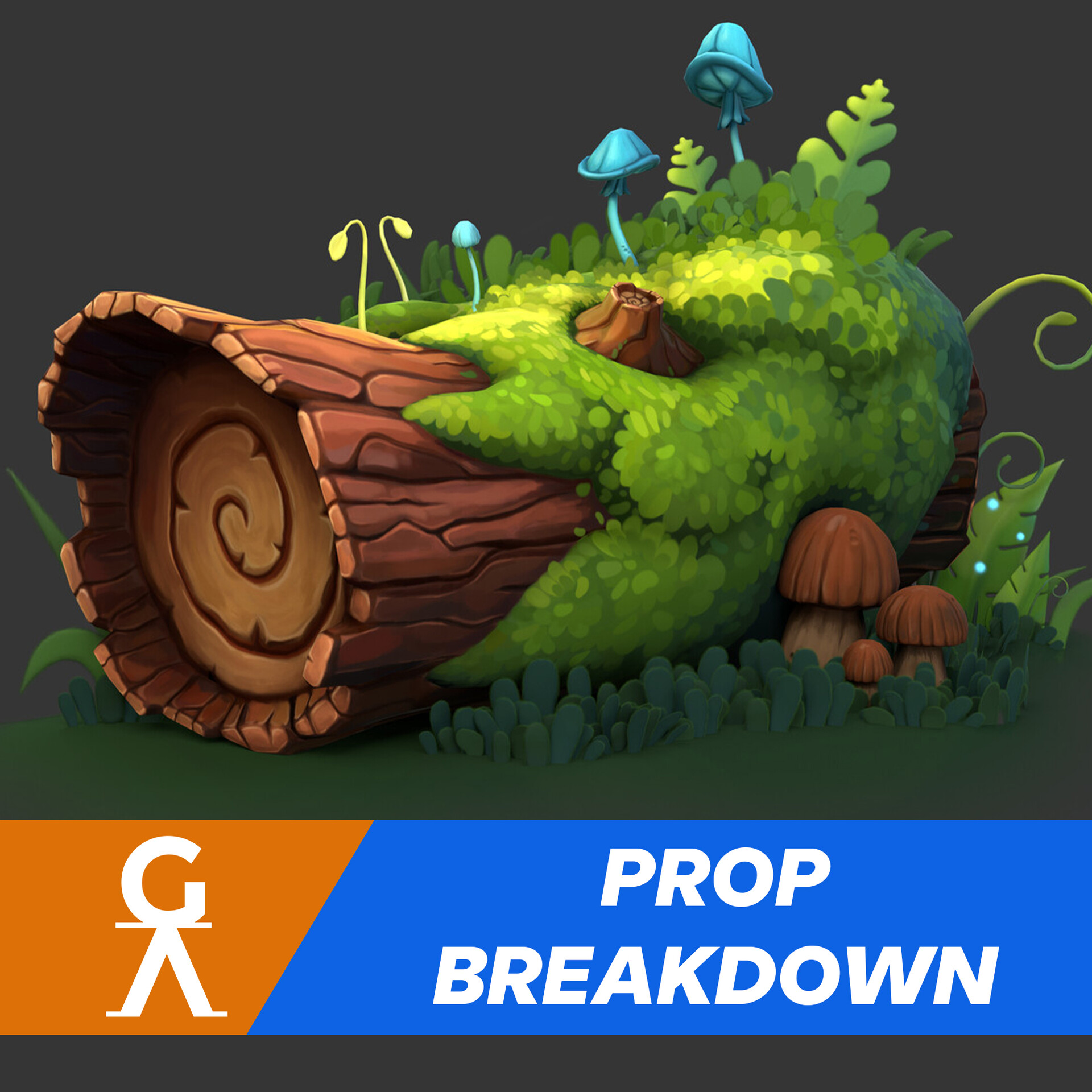 ArtStation - Mossy Log - Prop Breakdown - Smolievskaia Ekaterina
