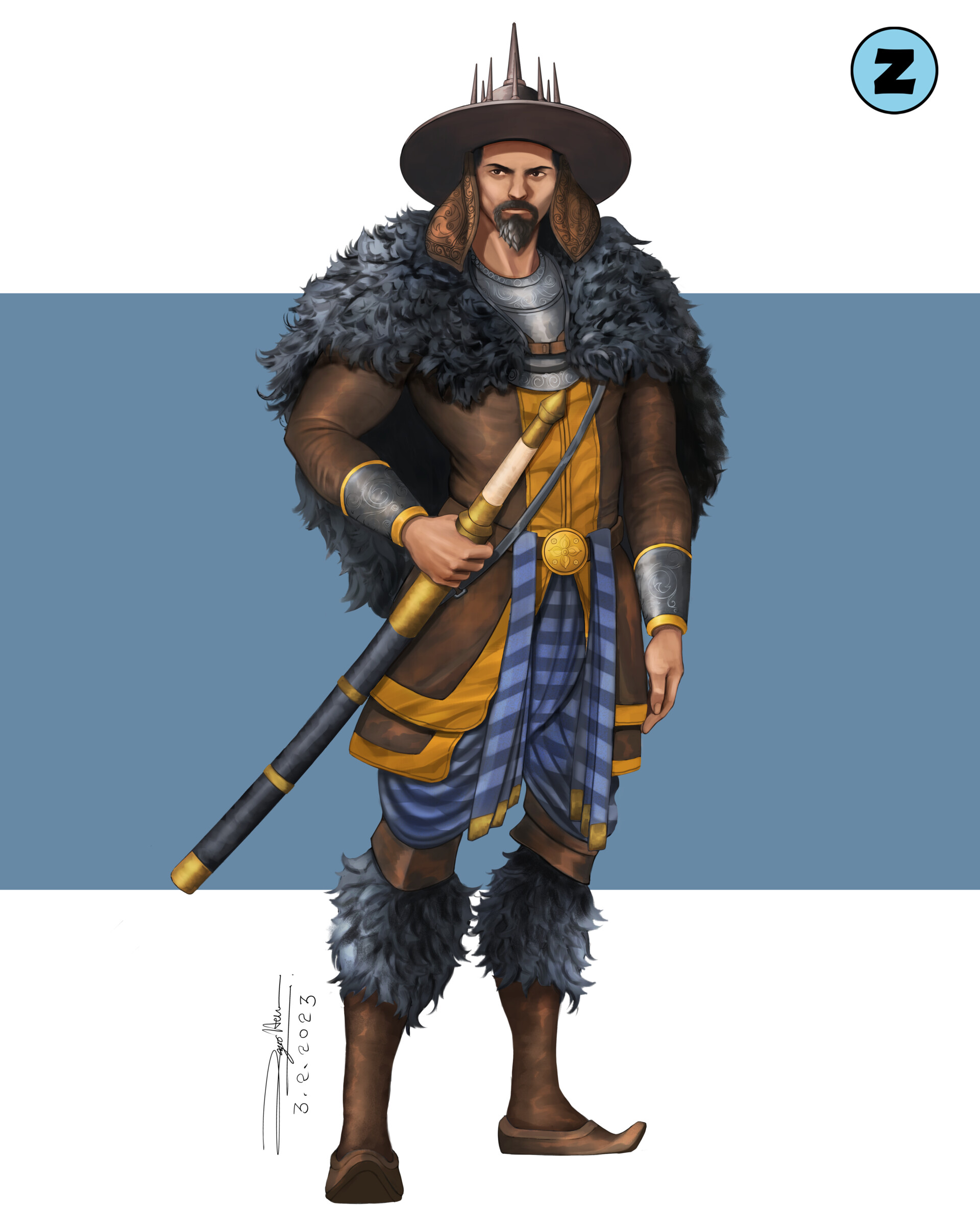 ArtStation - Burmese Warrior concert art