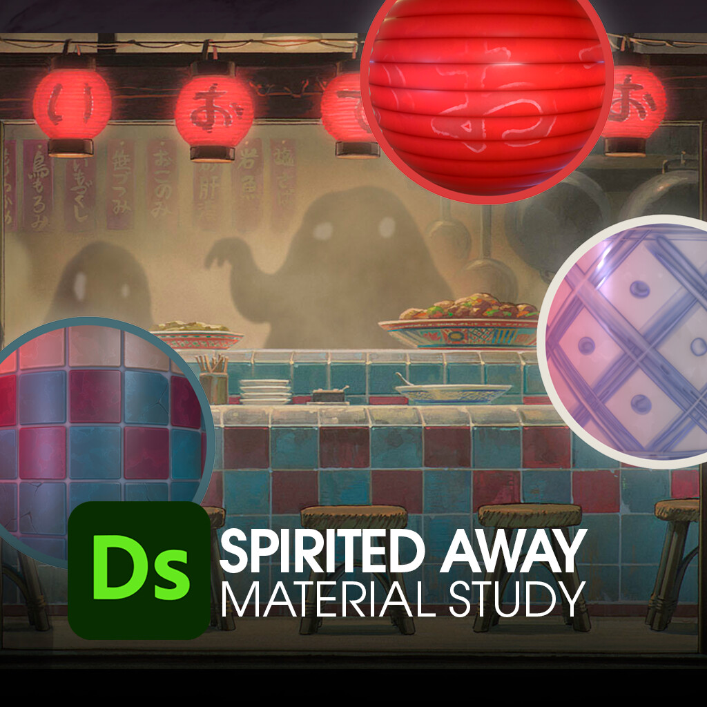 ArtStation - Ghibli's Chihiro Izakaya | Material Study