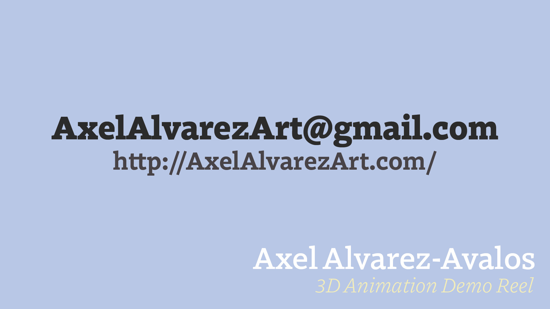 ArtStation - 3D Animation Demo Reel 2022 | Axel Alvarez-Avalos