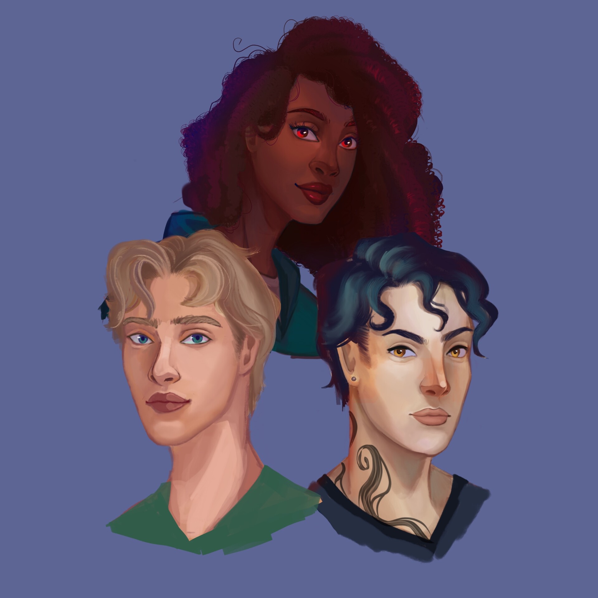 ArtStation - Legendborn Fanart - Bree, Sel, Nick