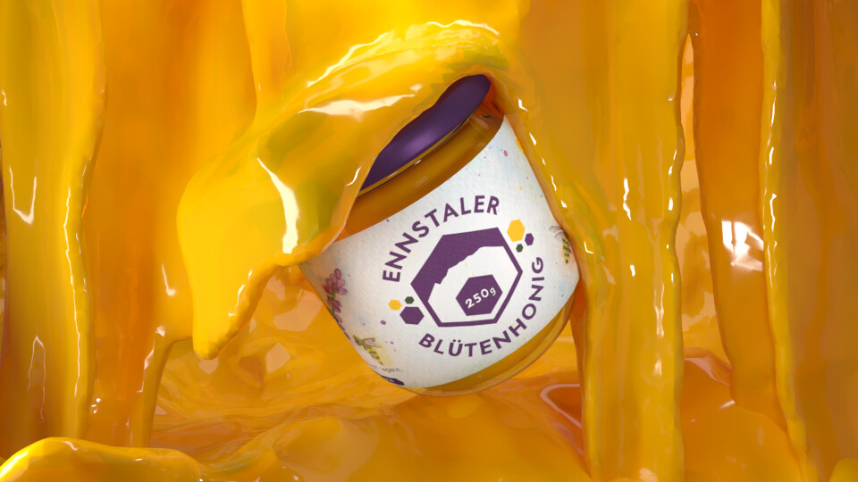 ArtStation - Honey jar visualization- 3D Product Visualization (2023)
