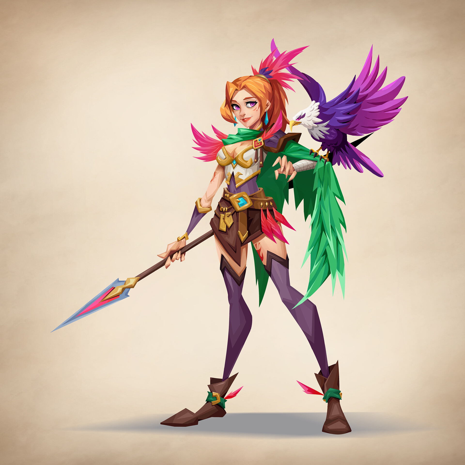 ArtStation - Personal project practice 迅鹰斥候-蒂娜