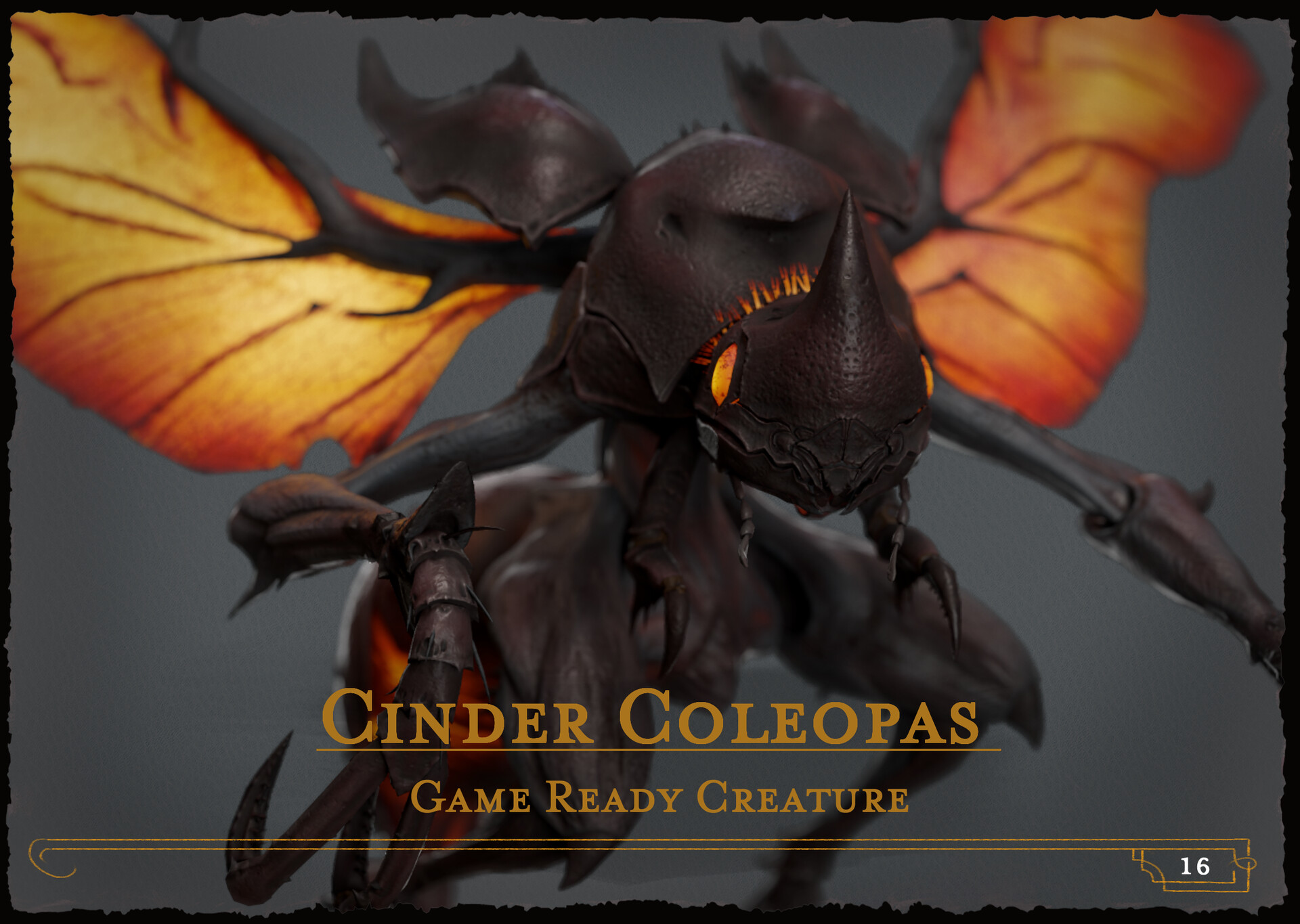 ArtStation - Cinder Coleopas // Game Ready Creature
