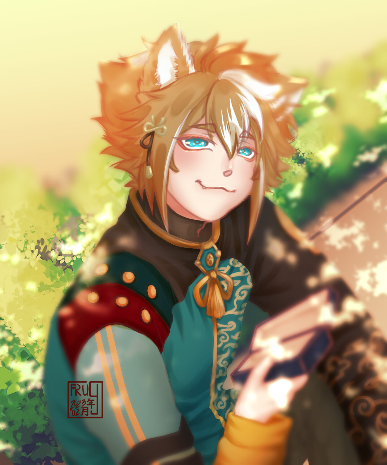 ArtStation - Genshin's Gorou Fanart Process