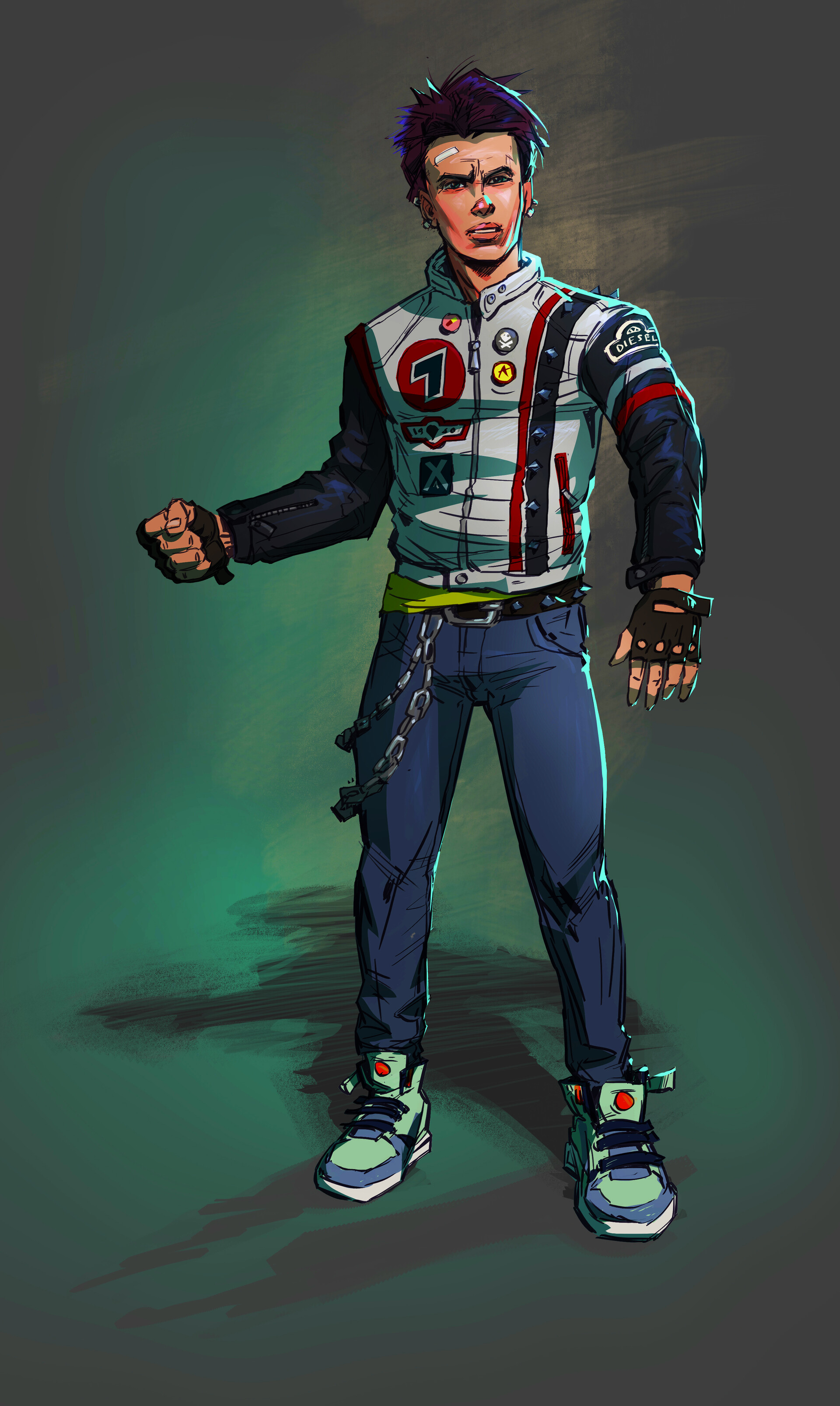 ArtStation - Main Chatacter Concept Art - Retro Future Game based in ...